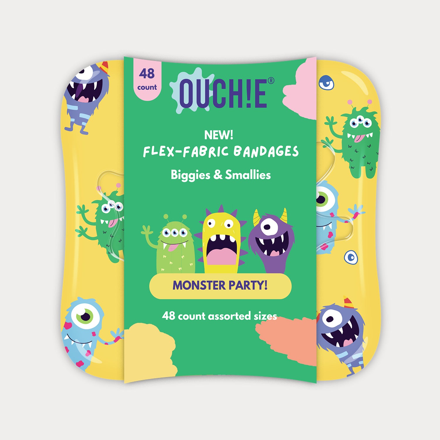 NEW! Monster Party (48 Count), Assorted Sizes – Ouchie